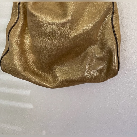Michele | Bags | Michele Gold Leather Large Hobo Bag Rare | Poshmark